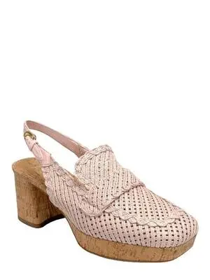 Aerosoles Santina Raffia Slingback Pumps - Pale Pink