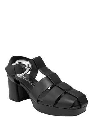Aerosoles Platform Block Heel Sandal - Black