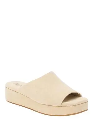 Matisse Lido Platform Wedge Slide Sandal - Sand