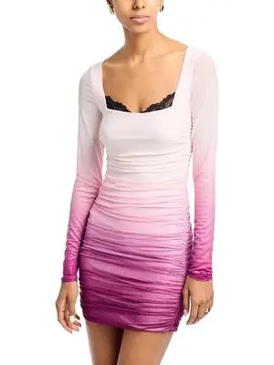 AFRM Maygel Mini Dress Mauve Ombre