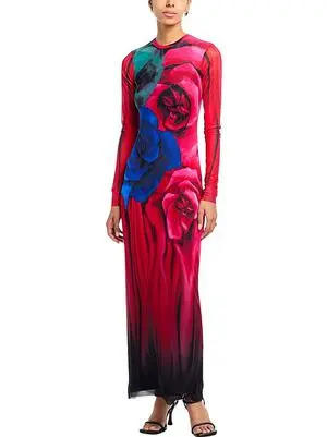 AFRM Didi Floral Maxi Dress - Multi Blur Rose