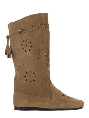 Isabel Marant Welky Suede Ankle Boots - Taupe