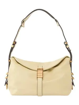 Pinko Mini Leather Saddle Shoulder Bag - Yellow