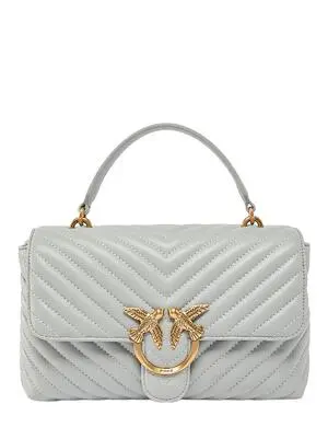 Pinko Love Lady Puff Classic Leather Handbag - Baby Blue