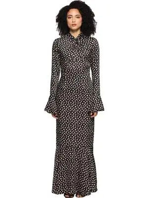 DASKA Toni Printed Maxi Dress - Black