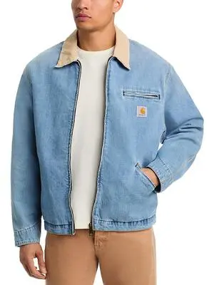 Carhartt Work In Progress Detroit Denim Jacket - Blue/dusty Brown (burst Washed)