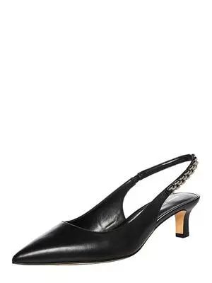 Michael Kors Marcia Kitten Heel Slingback Pumps - Black