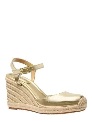 Michael Kors Kenzie Wedge Sandals - Pale Gold