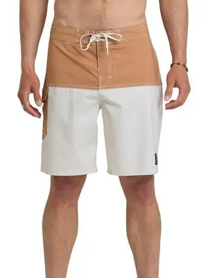 Quiksilver Original Blocked 19" Board Shorts - Bone White