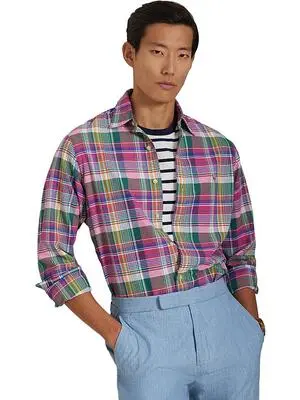 Polo Ralph Lauren Classic Fit Plaid Oxford Shirt - Pink/blue