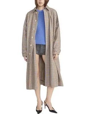 FRAME The Plaid Mac Coat - Mocha Check