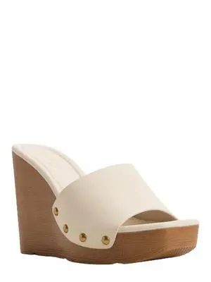 Aldo Platform Wedge Slide Sandal - Other White
