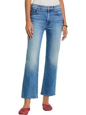 MOTHER The Kick It High Rise Ankle Straight Jeans - Birds Gone