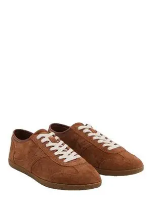 Mango Suede Low-top Sneakers - Medium Brown