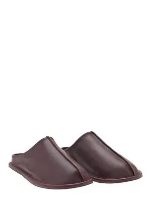 Mango Leather Clog - Blackberry