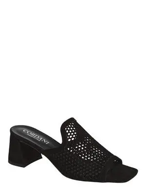 Cordani Inez Suede Slide Sandal - Black Suede