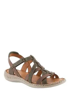 SPRING STEP SHOES Nyxelle Caged Sandals Olive Multi