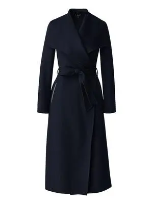 Mackage Mai Double-face Wool Wrap Coat - Black