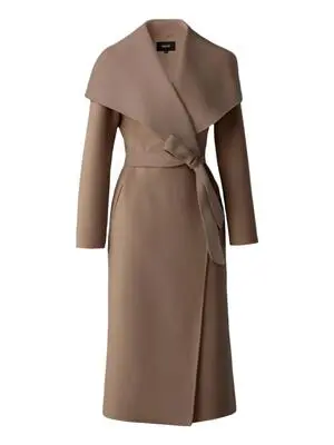Mackage Mai Double-face Wool Wrap Coat - Light Camel