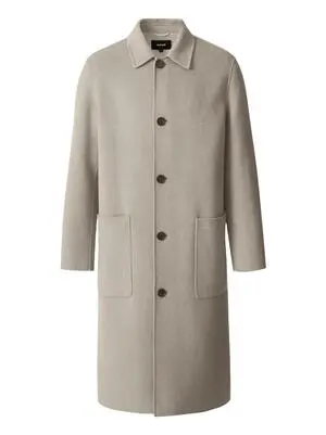 Mackage Balmacaan Wool Overcoat - Taupe Mix-taupe