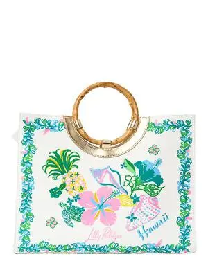 LILLY PULITZER Oasis Printed Canvas Tote - Multi Hawaii Destination Tote
