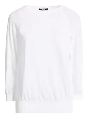 Alpha Studio Sea Island Cotton Sweater - White