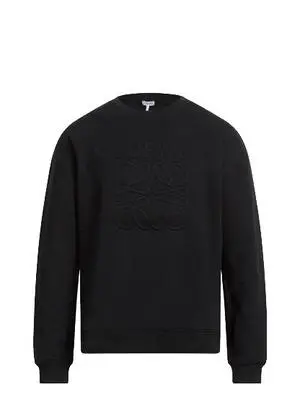Loewe Cotton Sweatshirt With Logo Appliqués - Black