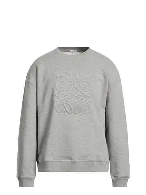Loewe Cotton Sweatshirt With Logo Appliqués - Grey