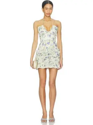 V. CHAPMAN Sophie Dress - Blue Watercolor Floral