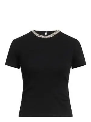 Sandro T-shirt With Appliqués - Black