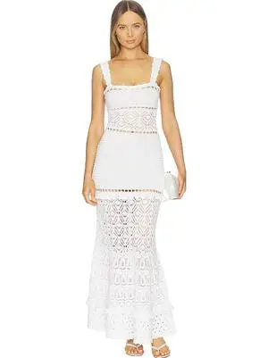Retrofete Winona Crochet Dress - Metallic White