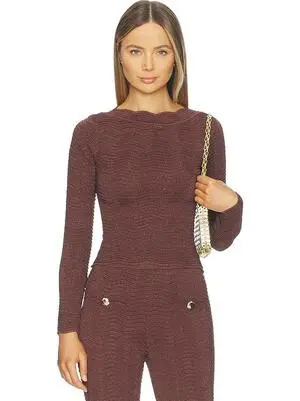 Retrofete Galina Knit Top - Metallic Chocolate