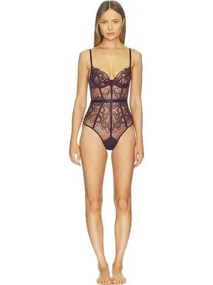 THISTLE AND SPIRE Scylla Bodysuit - Eggplant