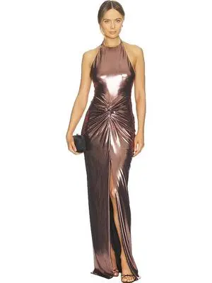 Retrofete Anida Metallic Dress - Metallic Rose Gold