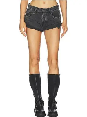 ONETEASPOON Bandits Low Waist Denim Shorts - Washed Black