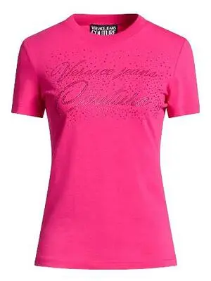 Versace Logo-print Crewneck T-shirt - Pink