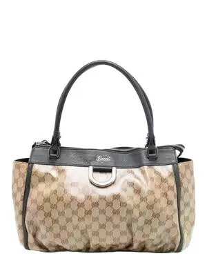 Gucci Gg Crystal Abbey D-ring Tote - Brown