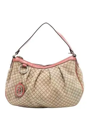 Gucci Diamante Canvas Sukey Shoulder Bag - Brown
