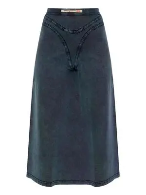 DIESEL Midi Skirt With Front Detail - Blue