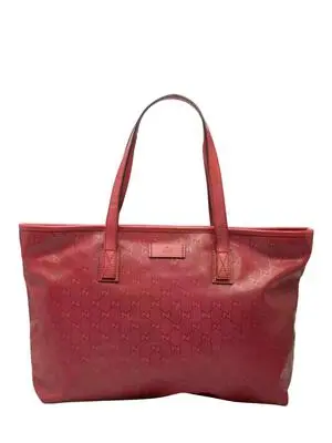 Gucci Medium Gg Imprime Tote Bag - Red