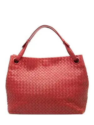 Bottega Veneta Medium Nappa Intrecciato Garda Tote Bag - Red