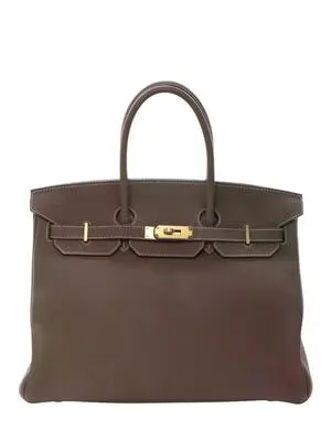 Hermès 2017 Togo Birkin Retourne 35 Handbag - Brown