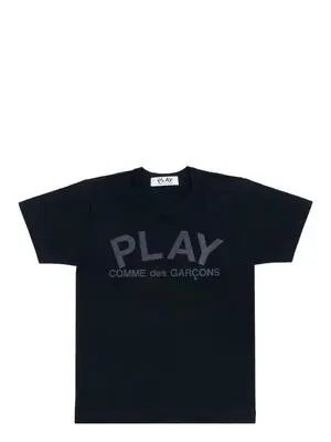 Play Comme Des Garcon Logo-print T-shirt - Black