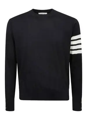 Thom Browne Four-stripe Long-sleeve Sweater - Blue