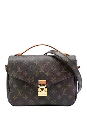 LOUIS VUITTON 2016 Monogram Pochette Metis Satchel - Brown