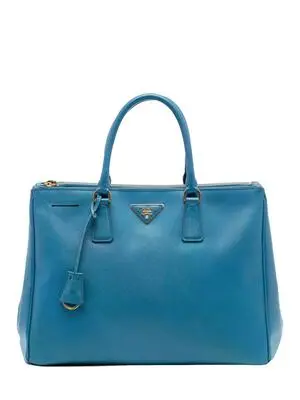 Prada Galleria Double Zip Tote Bag - Blue