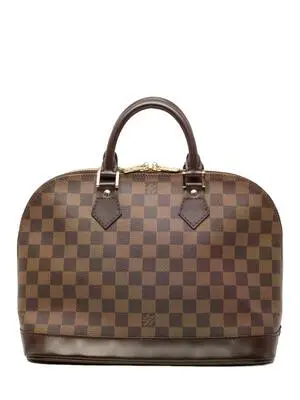 LOUIS VUITTON 2004 Damier Ebene Alma Pm Handbag - Brown