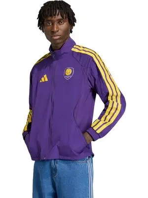 Adidas Orlando City Sc Anthem Jacket - Rich Purple / Eqt Yellow