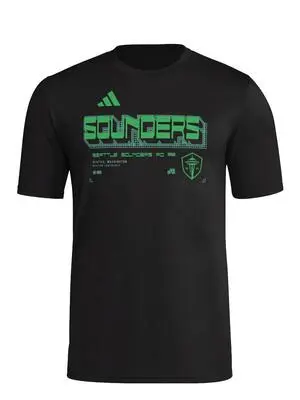 Adidas Seattle Sounders Fc Men’s Short Sleeve Pregame T-shirt - Black / Mls-ssf-s6s