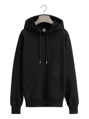 Dior Relaxed Fit Hooded Sweatshirt With Embroidery - Black Cotton Fleece